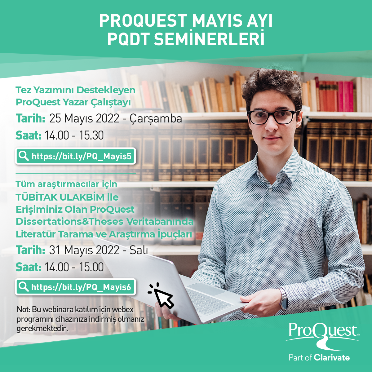 ProQuest Dissertations and Theses Çevrimiçi Eğitim Seminerleri - İBÜ/AJANDA