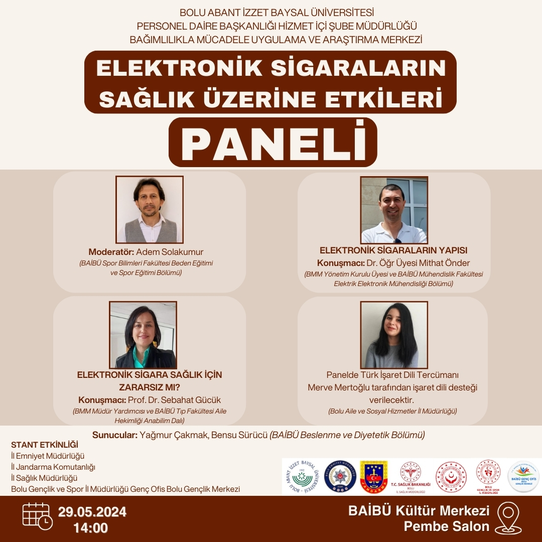 Elektronik Sigaraların Sağlık Üzerindeki Etkileri Paneli - İBÜ/AJANDA